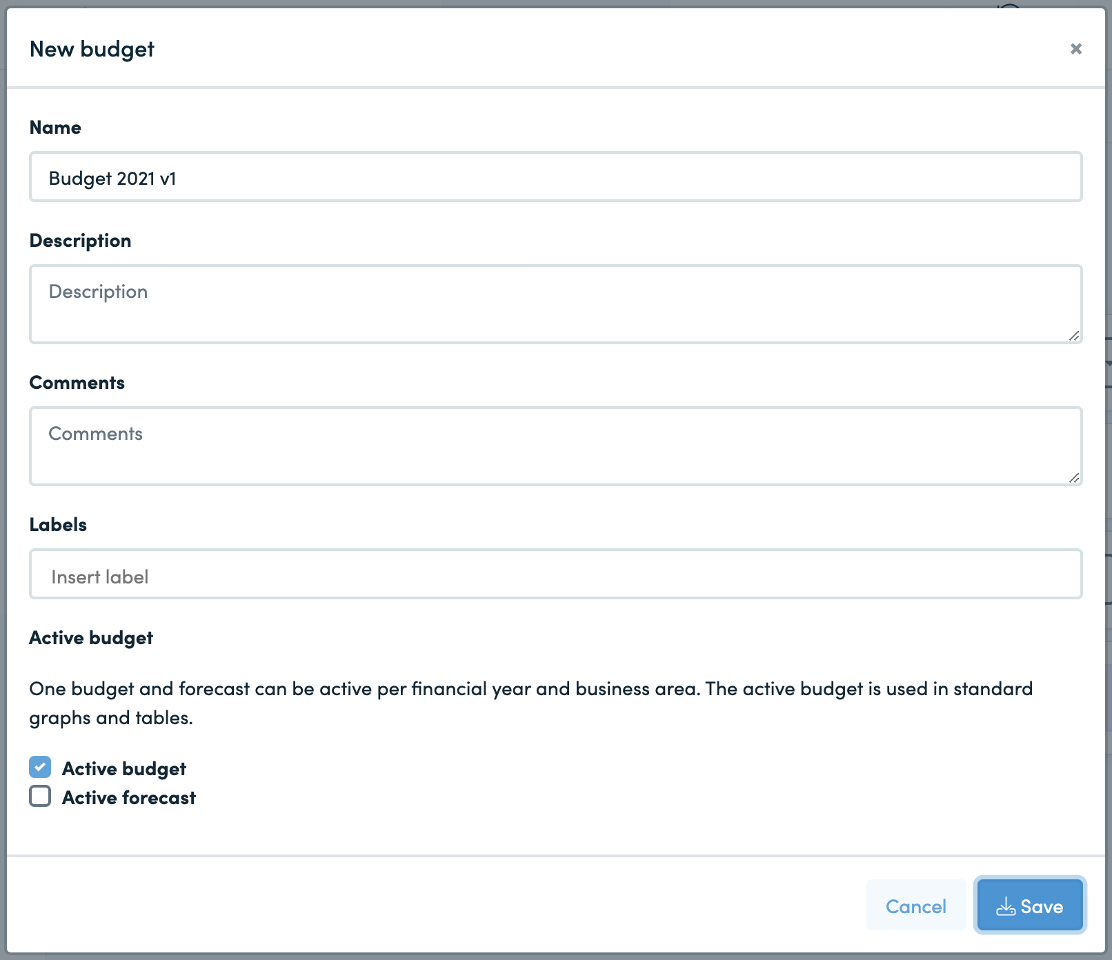 Create and upload budget file – Boardeaser