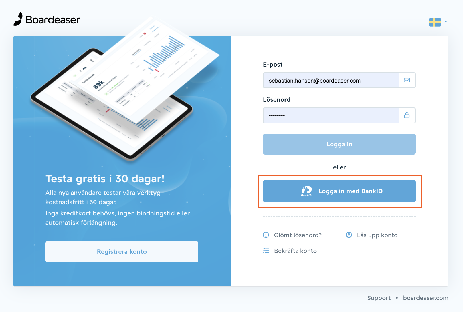 Vilka sätt finns det att logga in till Boardeaser? – Boardeaser AB