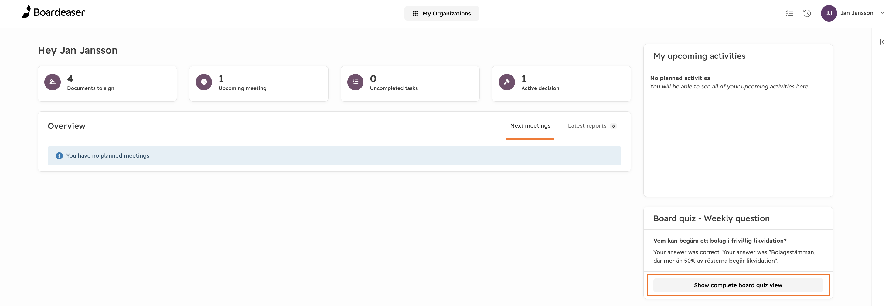 Change email settings for board quizzes – Boardeaser